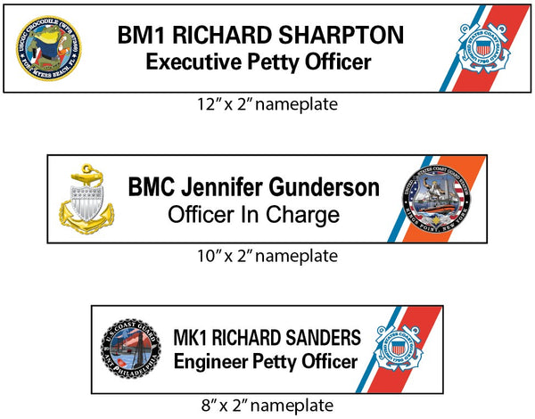 Nameplates (fit in standard nameplate holders) – USCGStore.com