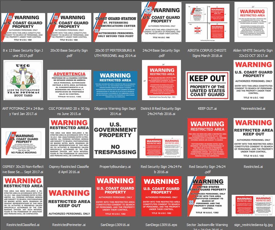 Coast Guard Security Signs – USCGStore.com